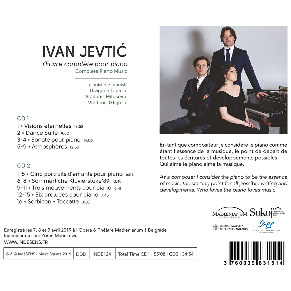 Ivan Jevtic Piano Works – Ivan Jevtic composer